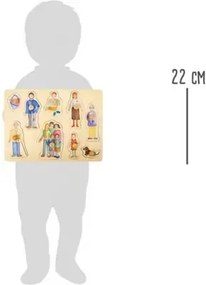 Small Foot Dřevěné puzzle Rodina / 9 dílků / od 12 měsíců