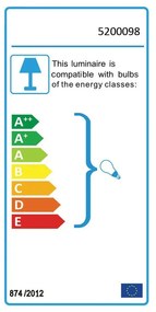 Černá stolní lampa White Label Lena