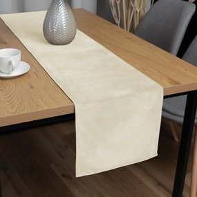 Biante Sametový běhoun na stůl Velvet Premium SVP-003 Smetanový 35x180 cm