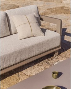 Béžový/taupe hliníkový zahradní lounge set pro 3 osoby Nerano – Kave Home
