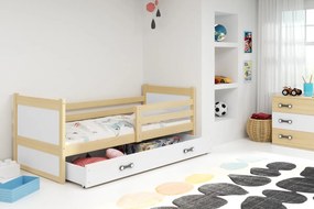 BMS Group Dětská postel s úložným prostorem RICO borovice Velikost postele: 190x80 cm, Barva výplní: Grafit