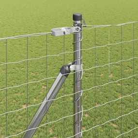 Venkovní euro plot s hroty 10 x 1,5 m Pozinkovaná ocel Stříbrná 3350792