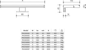 Koupelnové LED svítidlo nad zrcadlo Panlux ARVEN PN12300006 8W IP44 4000K černá