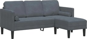 Set pohovek 2 ks Tmavě šedá Polyester 3329265
