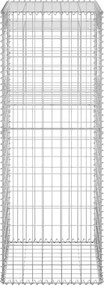 Gabionové sloupky 2 ks 50 x 50 x 140 cm železo 151271