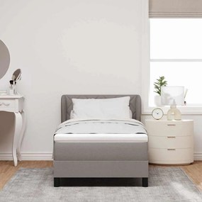 Postel s boxspringem s čelo Taupe 90 x 190 cm textil 3340063