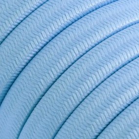 creative cables Světelný řetěz LUMET 'maioliche', textilní kabel od 7,5m délky, 5x objímky a stínidla, háček a zástrčka, IP44 Barva: Bílo-modrá