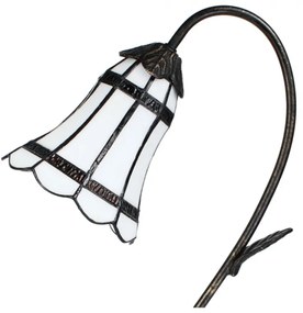 Stolní Tiffany lampa hnědé pruhy BrownLine – 30x17x48 cm