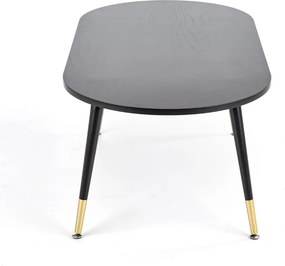 Konferenční stolek Embosa, černá / zlatá