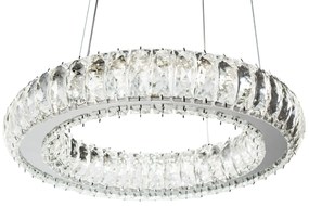 Toolight, Křišťálové LED závěsné svítidlo APP1040-CP + dálkové ovládání, chromová, OSW-09473