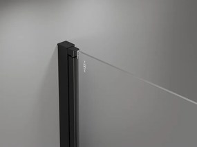 Mexen Mist-F Duo, skládací sprchový kout 95 x 75 cm, čiré sklo, černý profil, 8A6-095L-075P-70-00