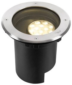 LA 1009168 DASAR® L svítidlo do země, asymetrické, 3000K, 70°/40°, IP65/IP67, kulaté, nerezová ocel / černá - BIG WHITE (SLV)