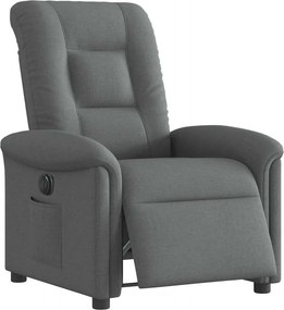 Elektrické polohovací křeslo tmavě šedé textil 3303235
