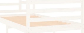vidaXL Rám postele masivní dřevo 90 x 190 cm jednolůžko [3105826] Barva: Bílá