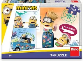 DINO Puzzle Mimoni / 3x55 dílků / od 5 let