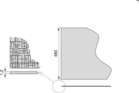 IN-DURO Protiskluzová podložka do zásuvek – STRIPES antracit, 1,5m x 48 cm