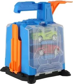 TEDDIES Garáž s vystřelovacím mechanismem / 2 autíčka v balení / 16x19