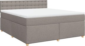 Box spring postel s matrací taupe 180x200 cm textil 3289077