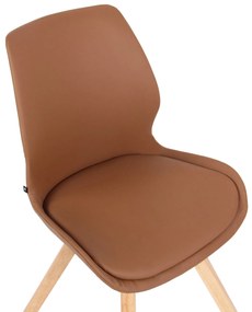 Jídelní židle Carnforth - 2 ks - umělá kůže | světle hnědé