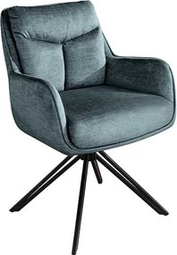 Designová otočná židle Brock petrolejový samet