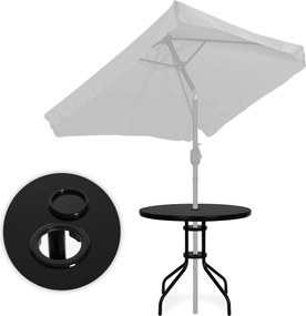 Zahradní stůl SOLO 80 cm černý