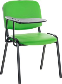 Židle Ken s skládací stůl umělá kůže – zelená