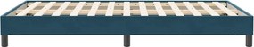 Postel Box Spring bez matrace tmavě modrá 120x210 cm samet 3315823