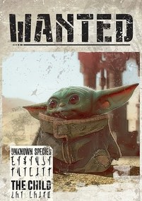 Plakát, Obraz - Star Wars: The Mandalorian - Baby Yoda Wanted, (61 x 91.5 cm)