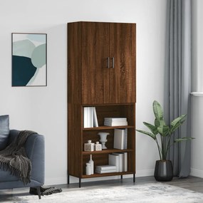 Skříň highboard hnědý dub 69,5 x 34 x 180 cm kompozitní dřevo - Default Title