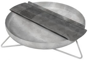 Grilovací plát na přenosné ohniště Ø 100 cm ✔ Surová ocel