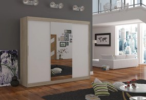 ADRK Furniture Posuvná skříň s zrcadlem DENIS 250 ADRK-SW-DEN-SW-250