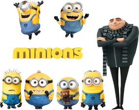 Samolepka na zeď "Mimoni"