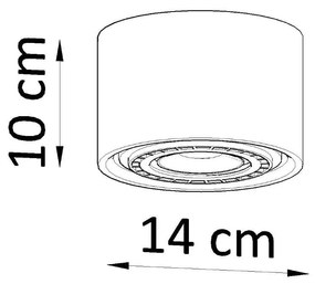Stropní svítidlo Basic 1, 1x dřevěné stínítko