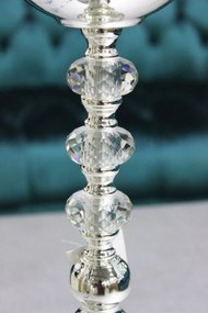 Stříbrná luxusní váza s kamínky 47 cm