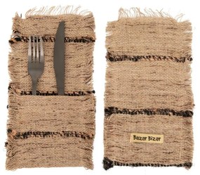 Kapsa na příbory Oh My Gee Beige Black Bazar Bizar