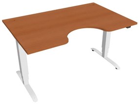 Hobis Motion Elektr. nastavitelný stůl 140x90 - HOBIS ERGO MOTION MSE 3 1400 Dekor stolové desky: třešeň, Barva kovové podnože: bílá