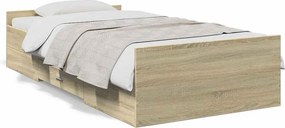 Rám postele se zásuvkami dub sonoma 75x190 cm kompozitní dřevo 3280351