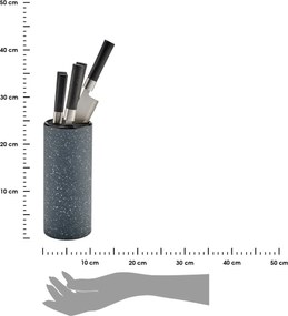 Sada 5 ks nožů ve stojanu BLADES šedá