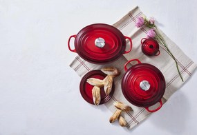 Snídaňový talíř Le Creuset 22 cm červený burgund