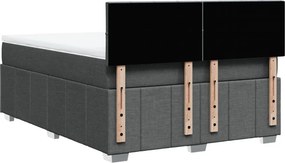 Box spring postel s matrací tmavě šedý 140 x 190 cm textil 3287064