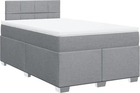 Box spring postel s matrací světle šedá 120x190 cm textil 3288127