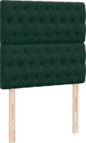 Box spring postel s matrací tmavě zelená 100x200 cm samet 3292271