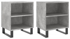 vidaXL Noční stolky 2 ks betonově šedé 40x30x50 cm kompozitní dřevo