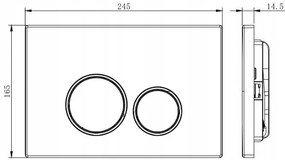 Mexen NAPO 06 - Tlačítko pro Mexen Napo modul (kompatibilní s modulem Geberit Delta UP100) , bílé sklo, 604620