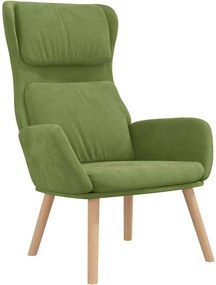 Relaxační křeslo se stoličkou světle zelené samet 3097823