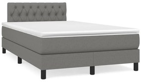 Box spring postel s matrací tmavě šedá 120x190 cm textil 3269745