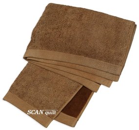 SCANquilt bavlněný ručník EFEKT hnědá ručník 50 x 100 cm
