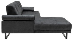 Designová rohová sedačka Vatusia 314 cm antracitová - levá