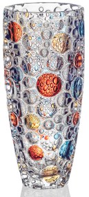 Bohemia Jihlava skleněná váza Lisboa (barevná varianta) 35,5 CM