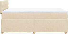 Box spring postel s matrací krémová 120x200 cm textil 3286659